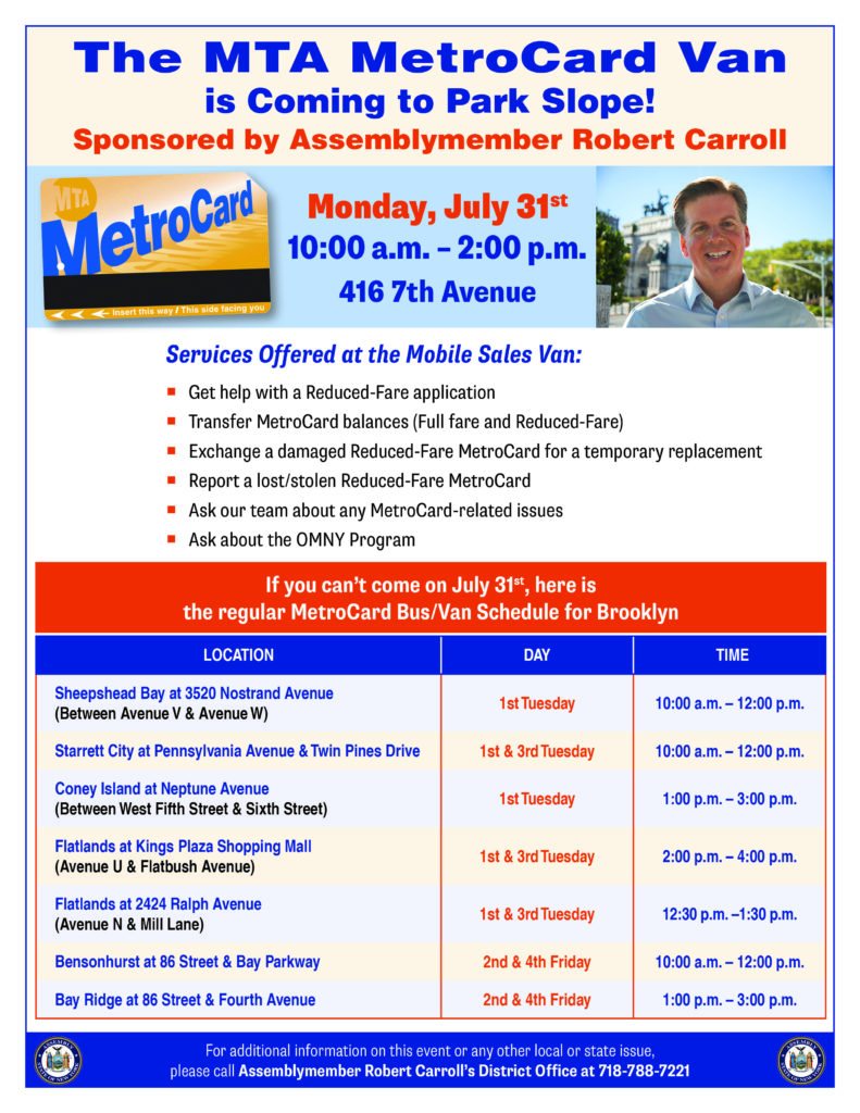 MTA MetroCard Van | Brooklyn Community Board 14
