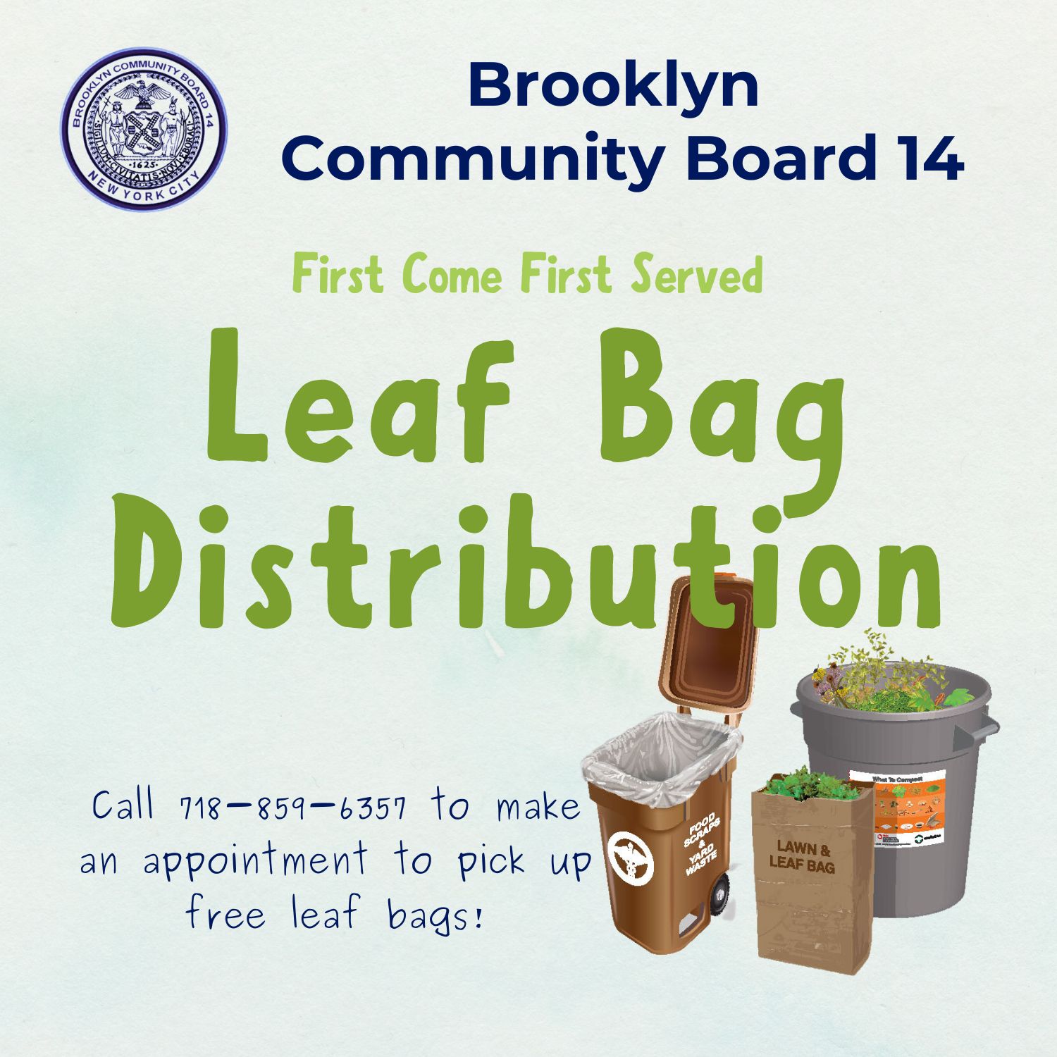 CB14 Leaf Bag Distribution | Brooklyn Community Board 14